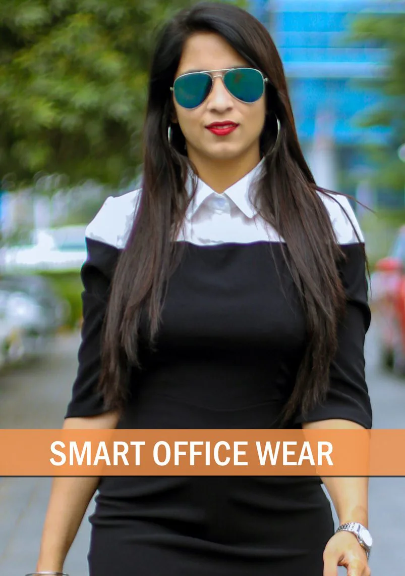 This Black And White Pencil Dress Is The Perfect Smart Office Wear ...